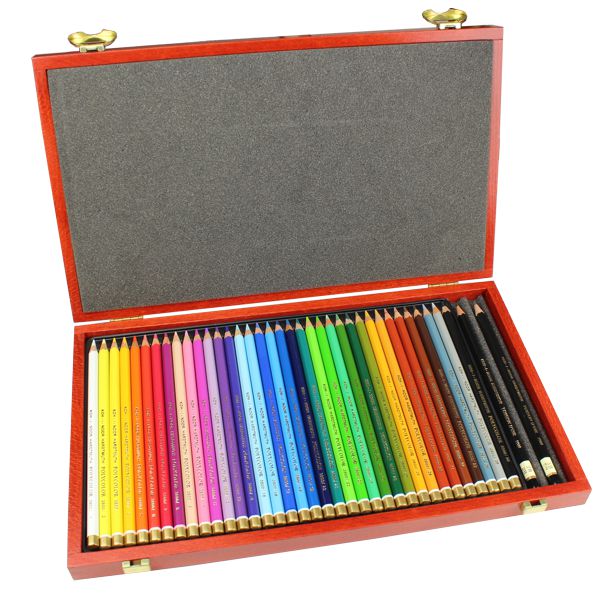 Lápis de Cor Polycolor 36 Cores Estojo Madeira – Fruto de Arte